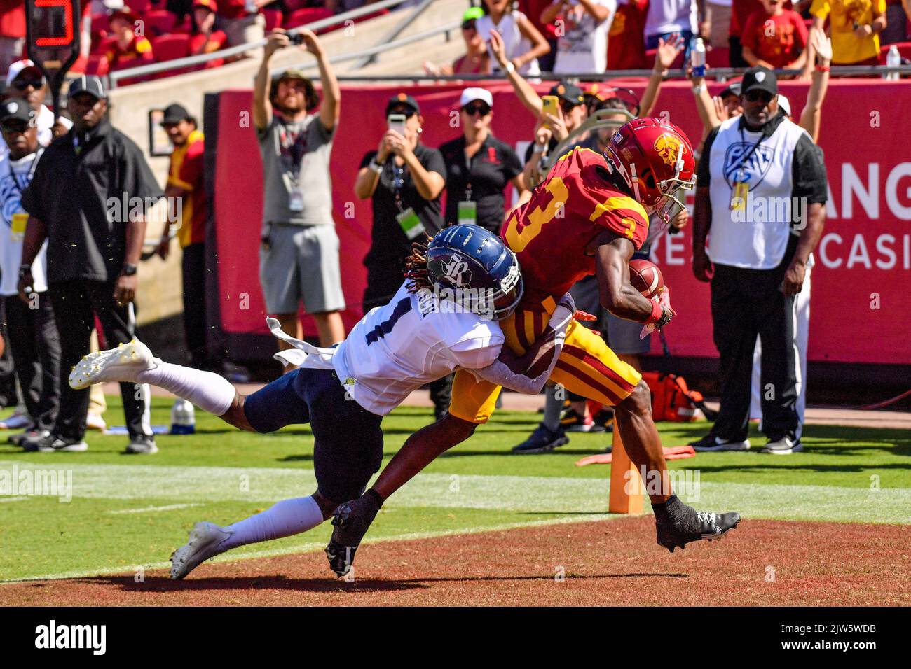 Los Angeles, CA. 3rd Sep, 2022. USC Trojans wide receiver Jordan ...