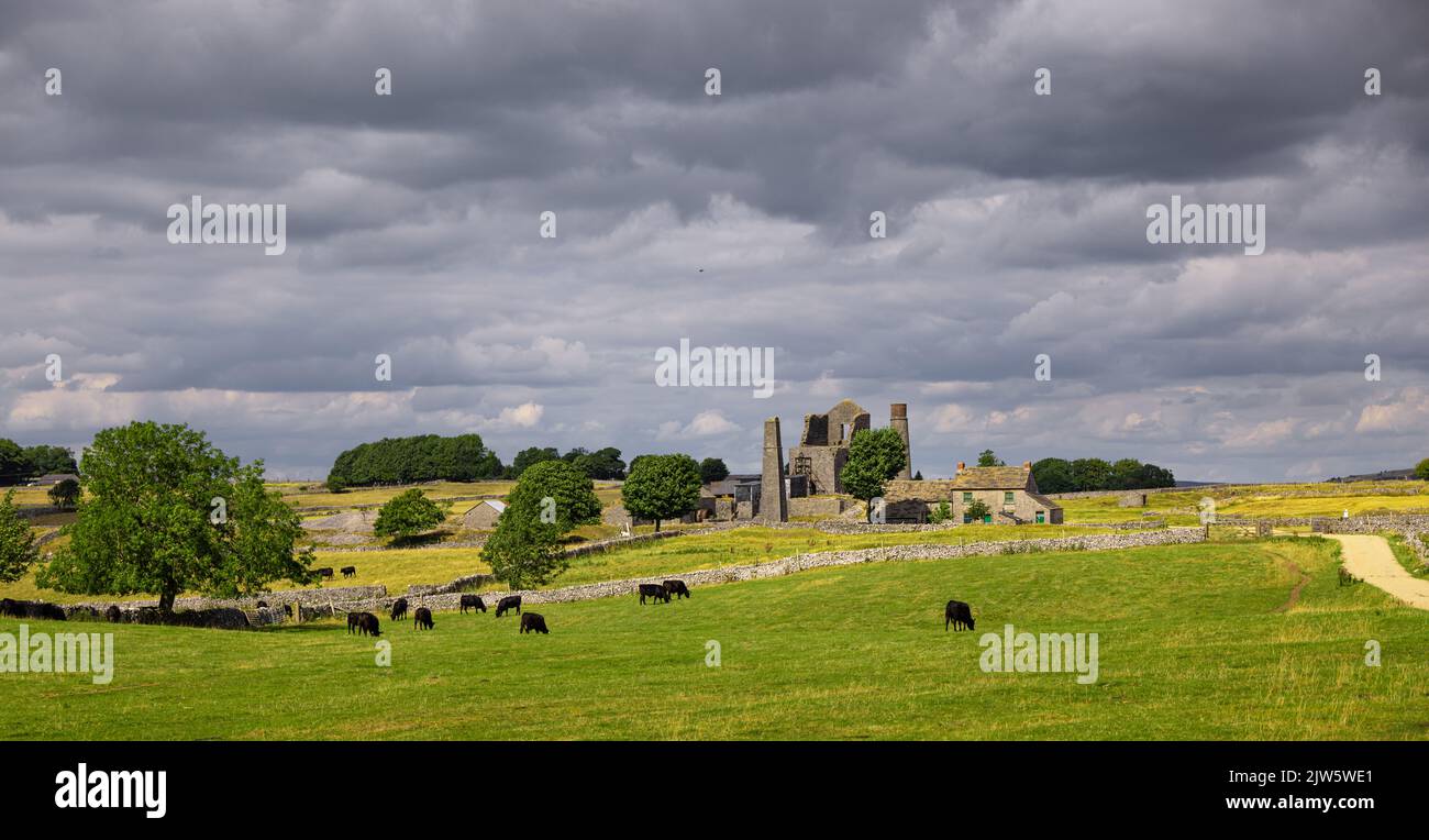 Ancient Ruins of Magpie Mine in the Peak District Stock Photo - Alamy