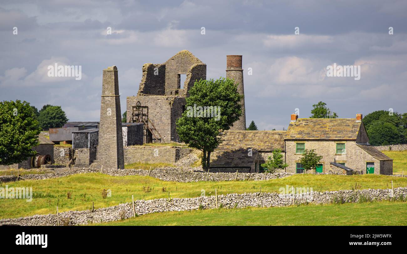 Ancient Ruins of Magpie Mine in the Peak District Stock Photo - Alamy