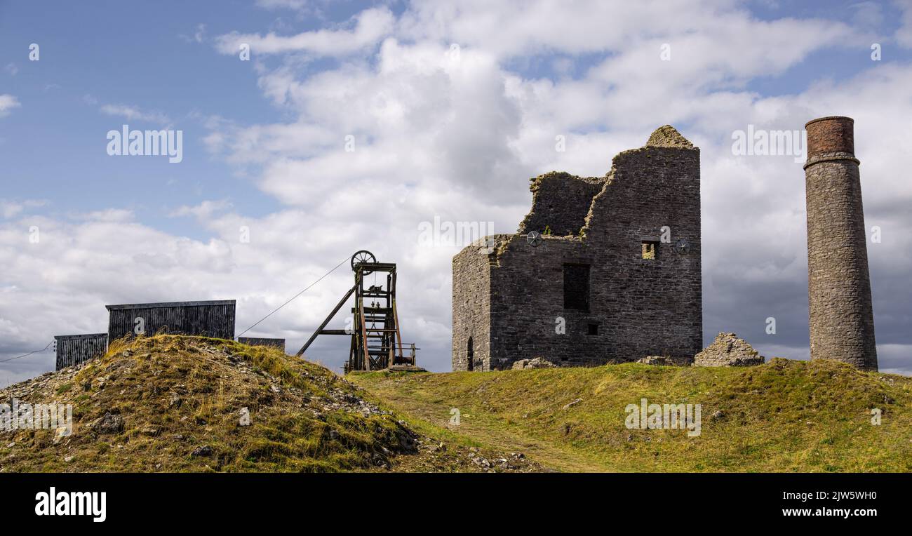Ancient Ruins of Magpie Mine in the Peak District Stock Photo - Alamy