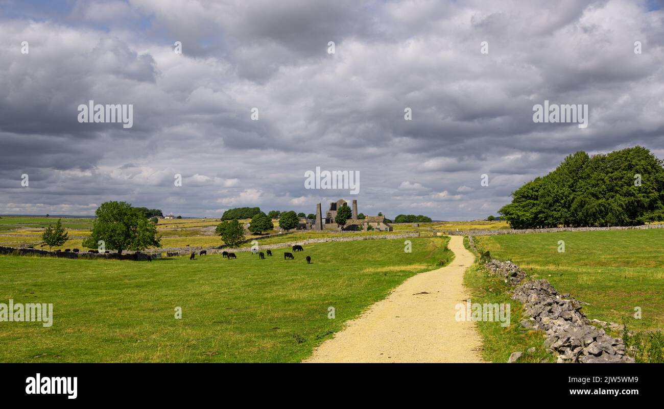 Ancient Ruins of Magpie Mine in the Peak District Stock Photo - Alamy