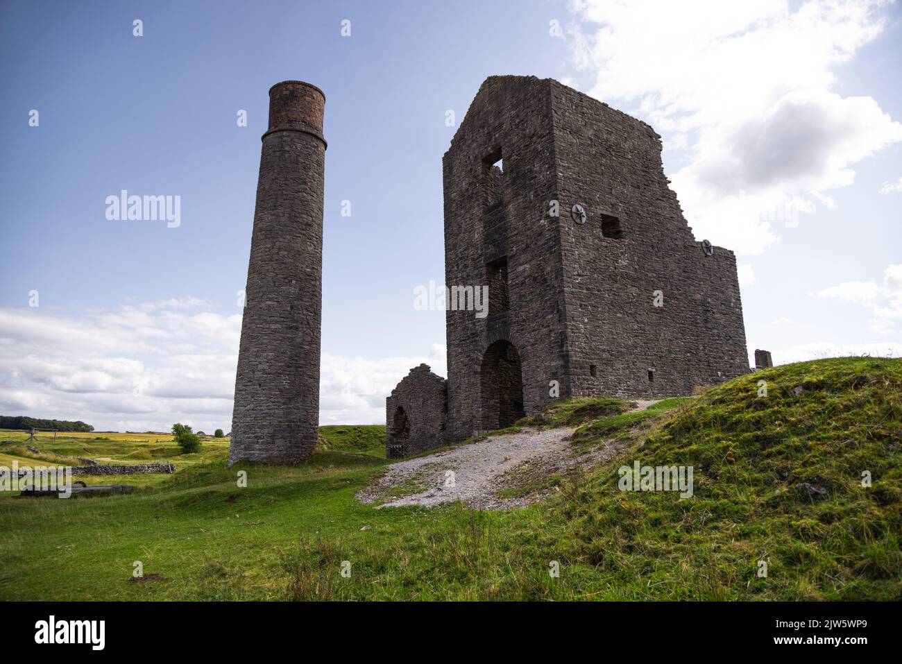 Ancient Ruins of Magpie Mine in the Peak District Stock Photo - Alamy