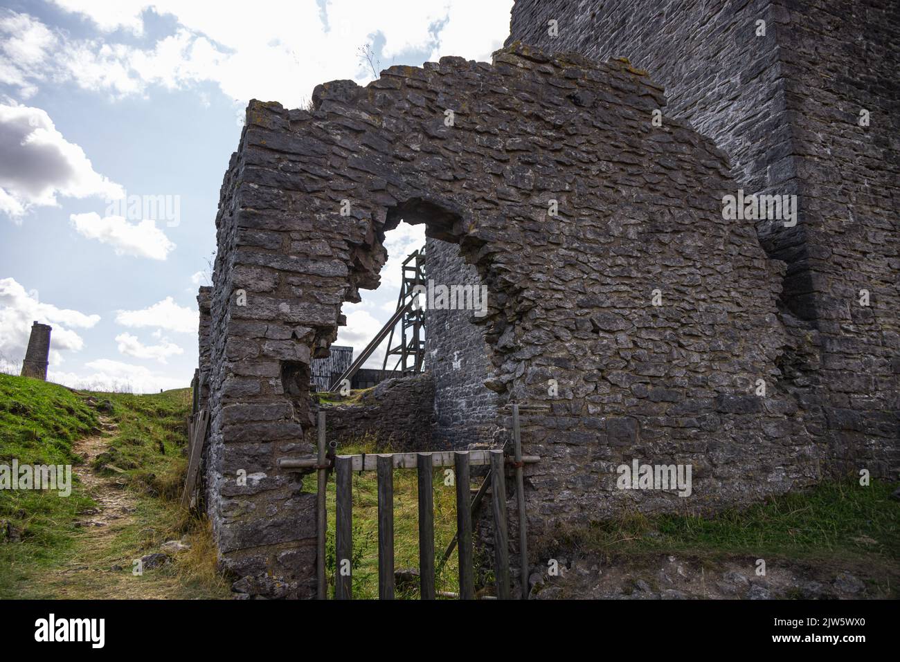 Ancient Ruins of Magpie Mine in the Peak District Stock Photo - Alamy