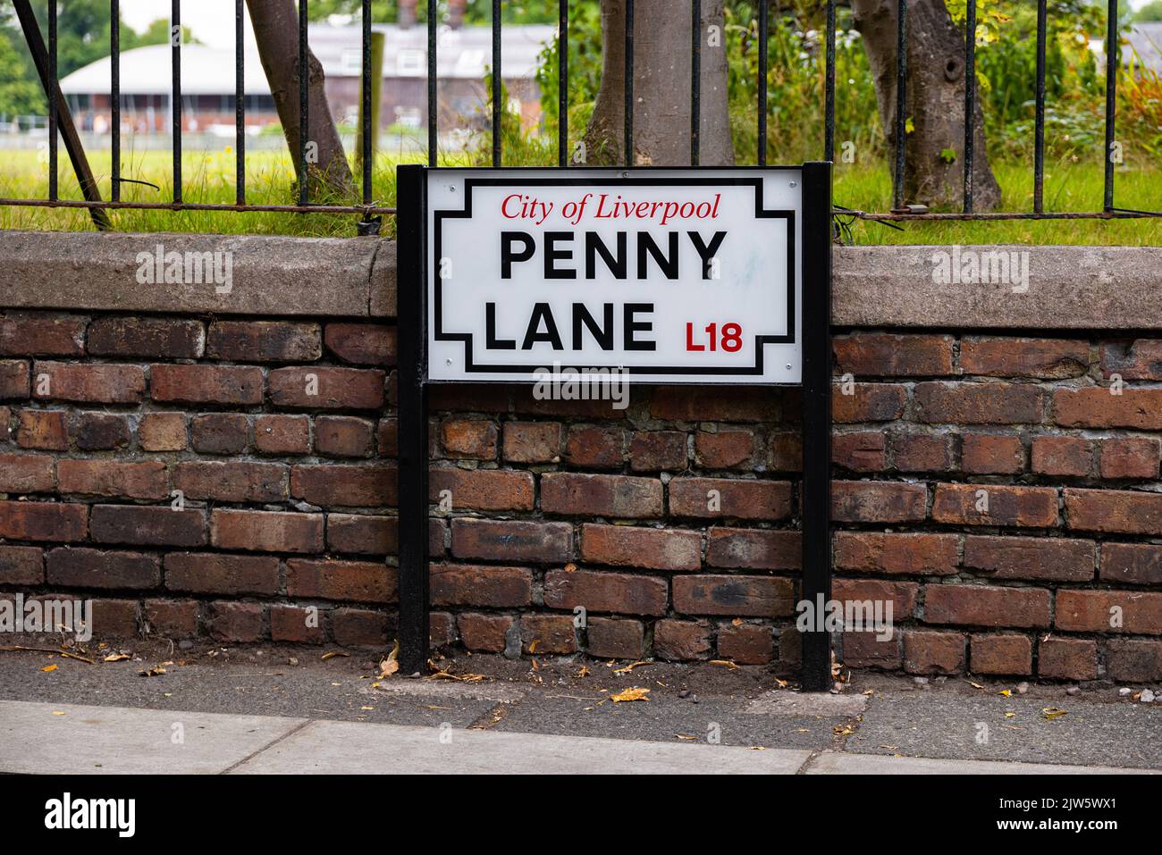 Famous Penny Lane street in Liverpool Stock Photo - Alamy