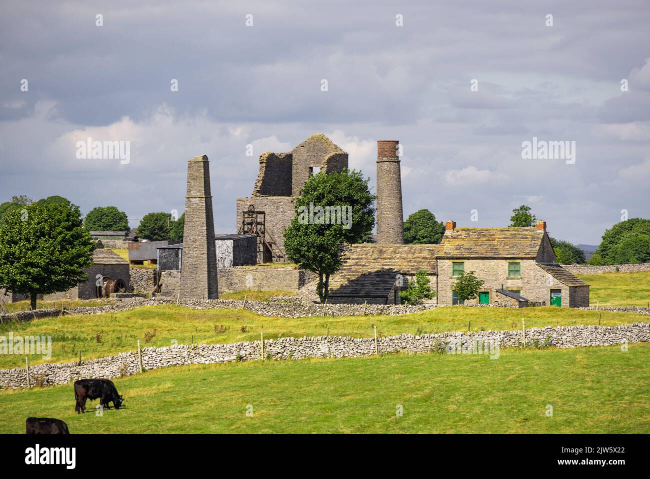 Ancient Ruins of Magpie Mine in the Peak District Stock Photo - Alamy