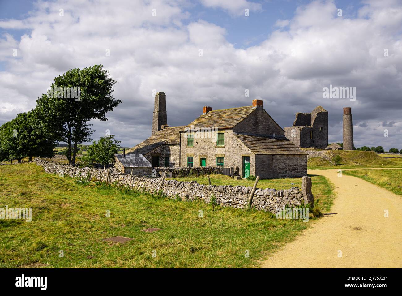 Ancient Ruins of Magpie Mine in the Peak District Stock Photo - Alamy