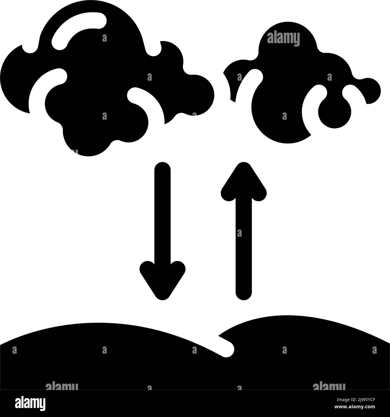 atmosphere pressure glyph icon vector illustration Stock Vector Image ...