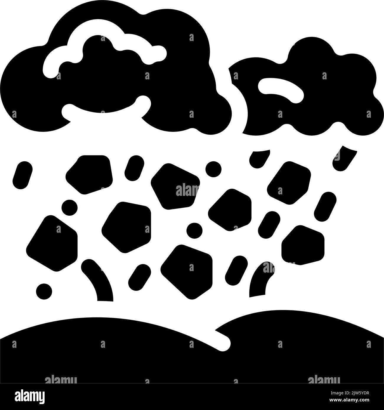 hail weather glyph icon vector illustration Stock Vector Image & Art ...