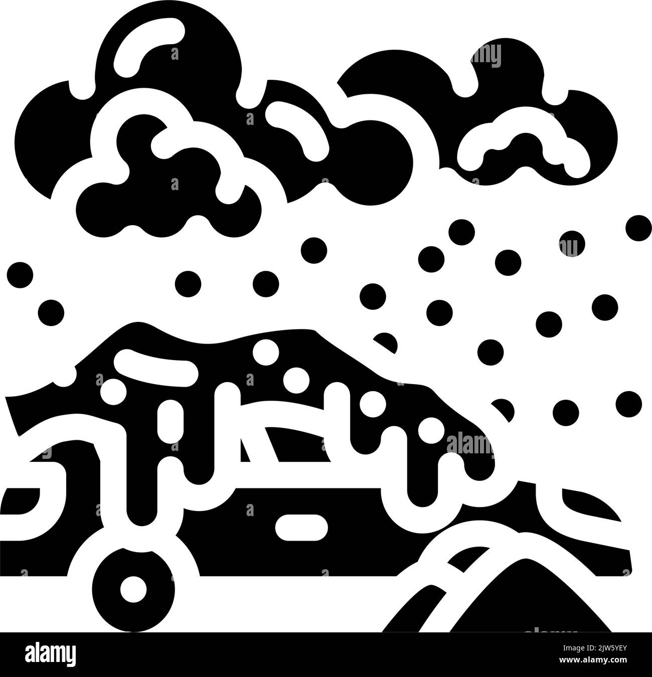 blizzard weather glyph icon vector illustration Stock Vector Image ...