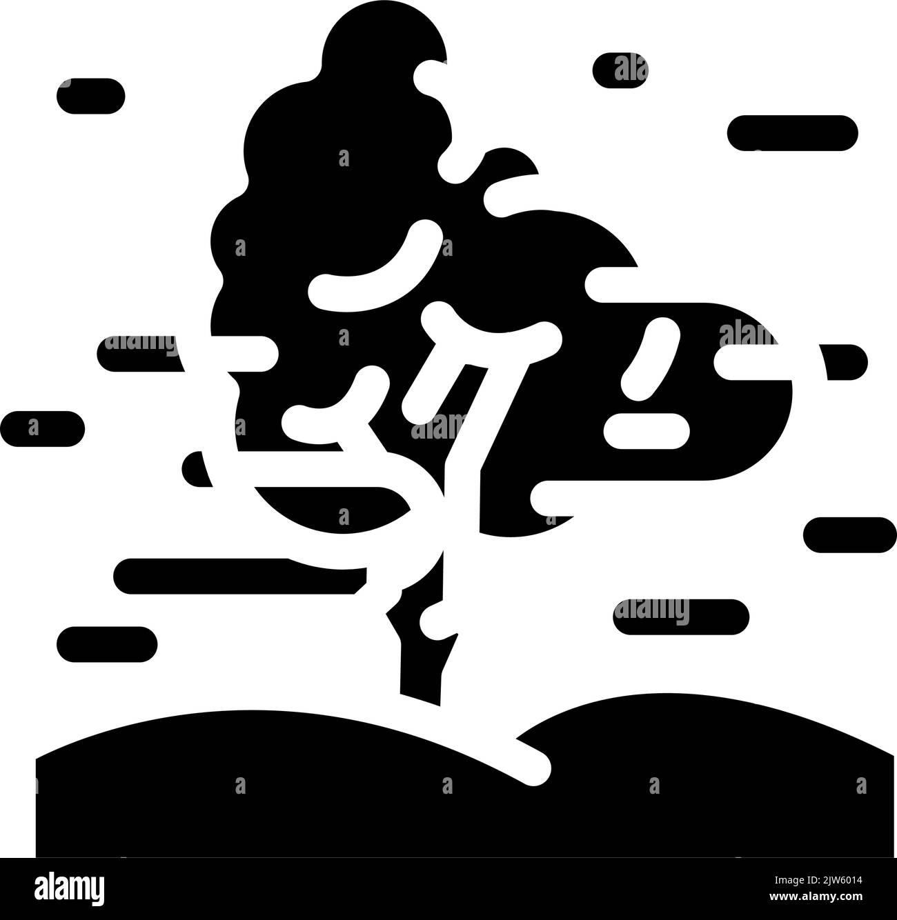 fog weather glyph icon vector illustration Stock Vector Image & Art - Alamy