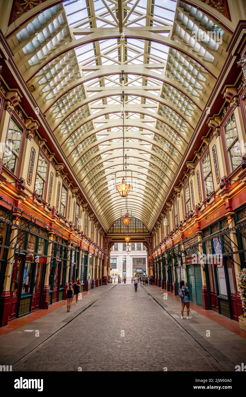 London, UK - August 21, 2022: Inside London's amazing Leadenhall Market ...