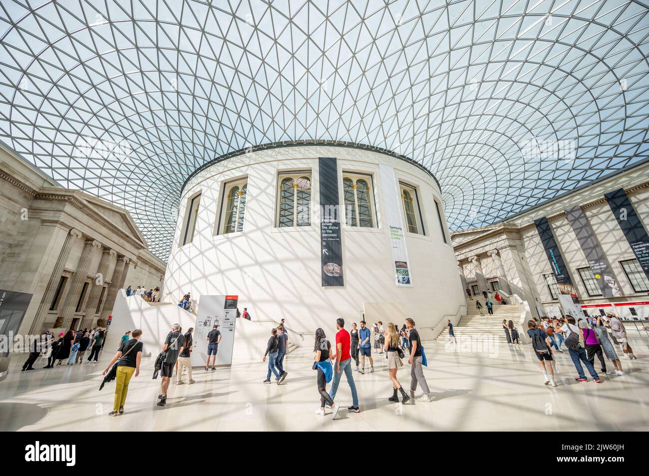 London, Uk - August 21, 2022: Wide angle view of the Inside the Great ...