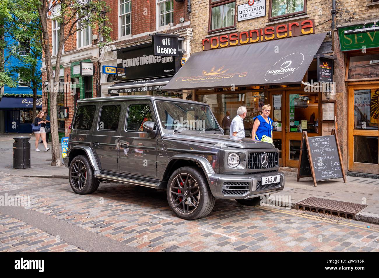 London, UK - August 22, 2022: Luxury Mercedes-Benz SUV in the trendy ...