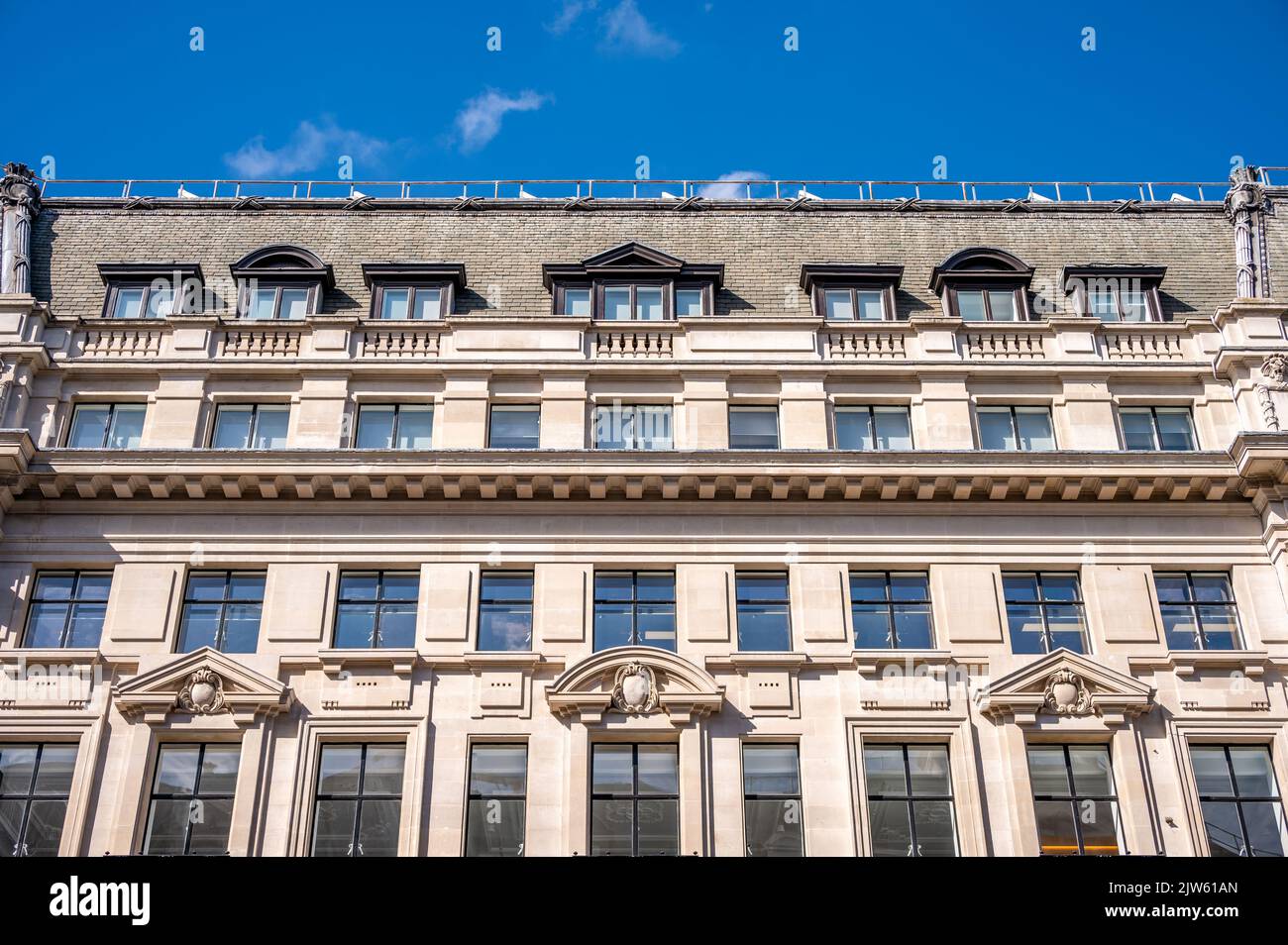 Facades of grand building on Regent Stree in London, the UK's grand ...