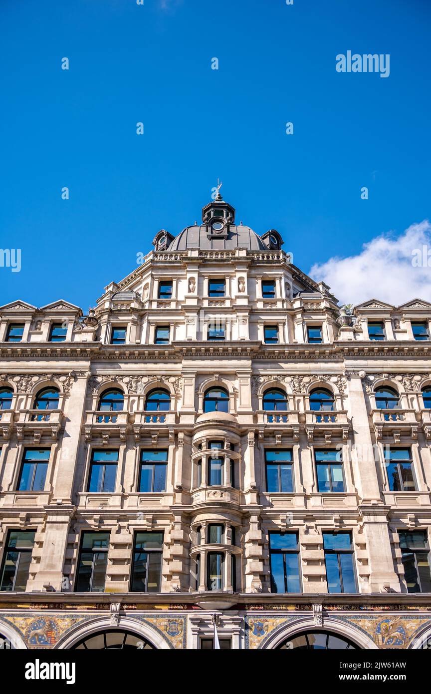 Facades of grand building on Regent Stree in London, the UK's grand ...