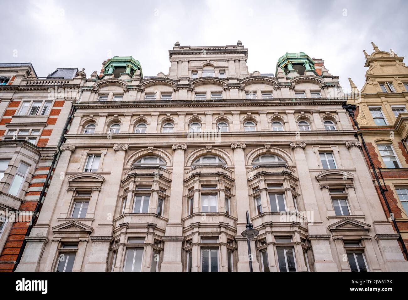 Facades of grand building on in London, the UK's grand capital Stock ...