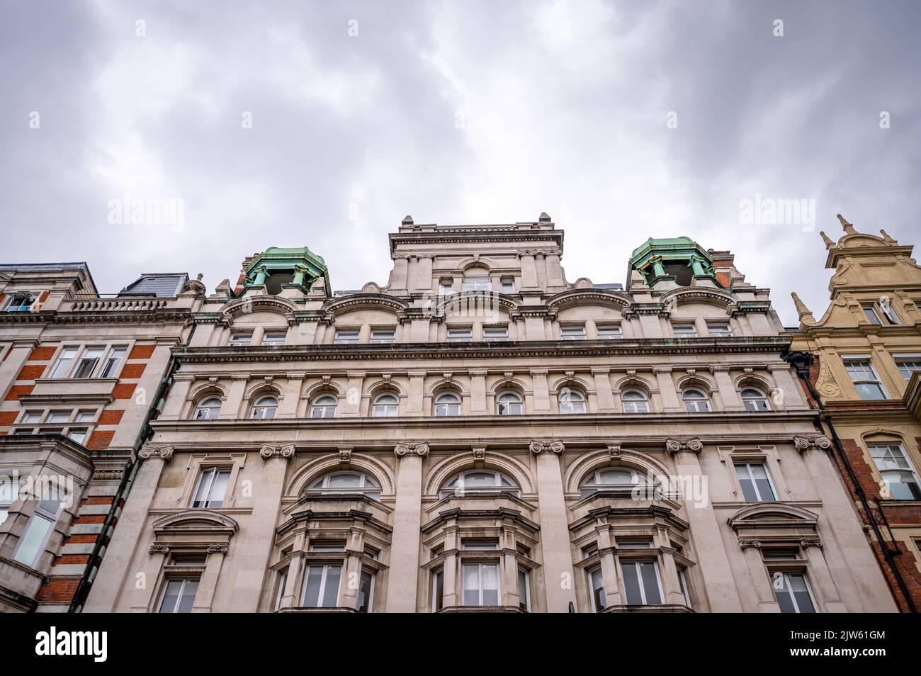 Facades of grand building on in London, the UK's grand capital Stock ...