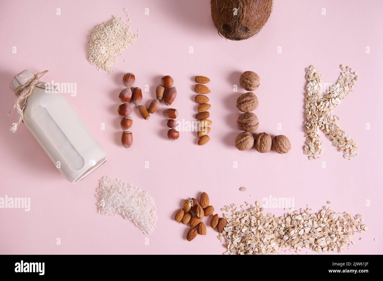 Alternative organic healthy drink, plant based milk, made from rice ...