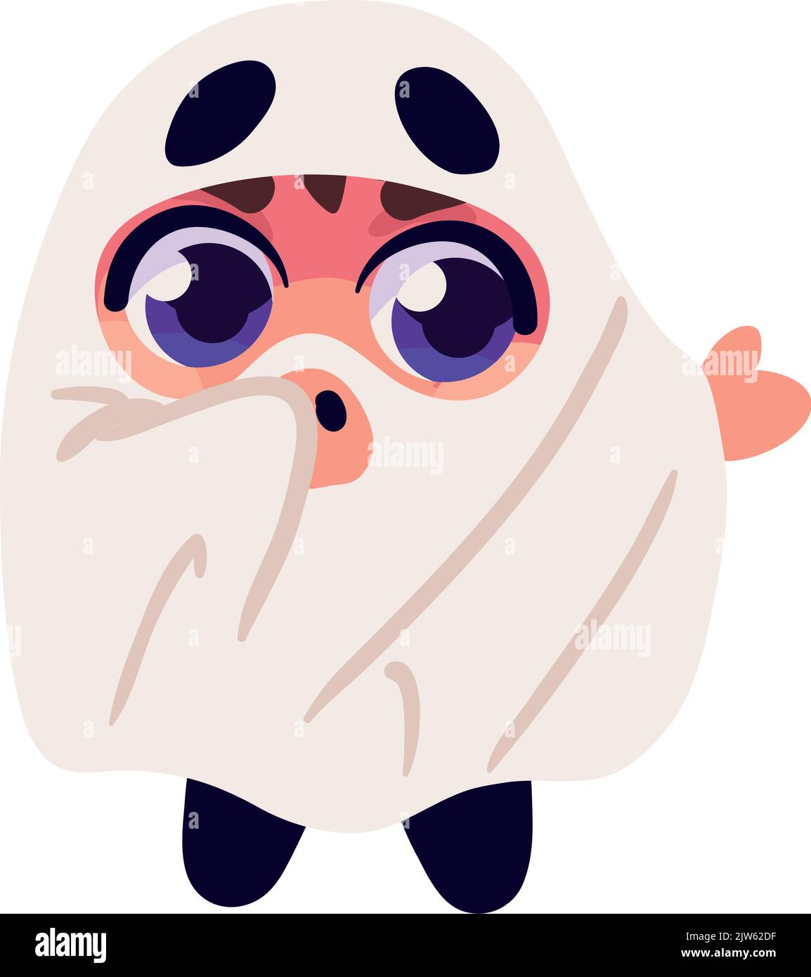 cute boy in ghost costume Stock Vector Image & Art - Alamy