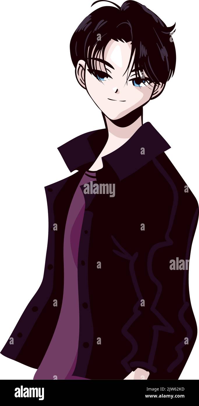 anime teen portrait Stock Vector Image & Art - Alamy