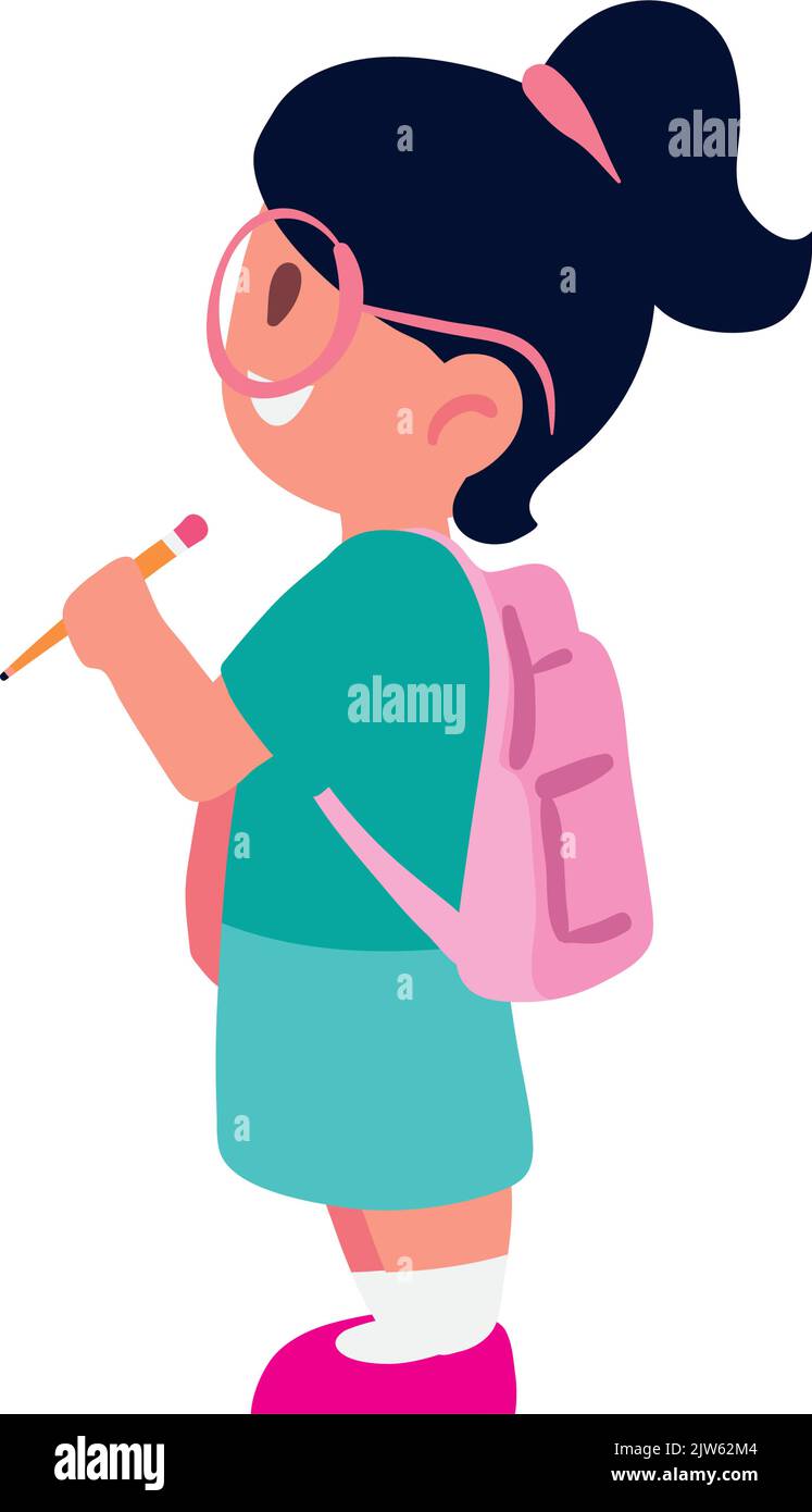 cute student girl Stock Vector Image & Art - Alamy