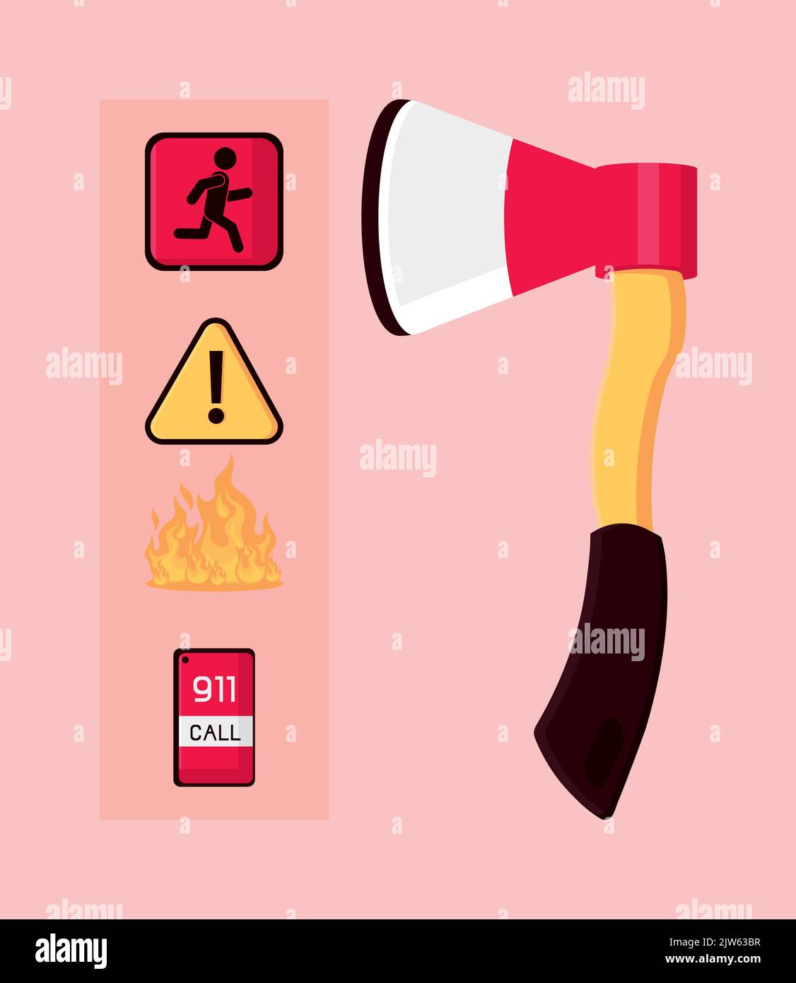 emergency fire icons Stock Vector Image & Art - Alamy