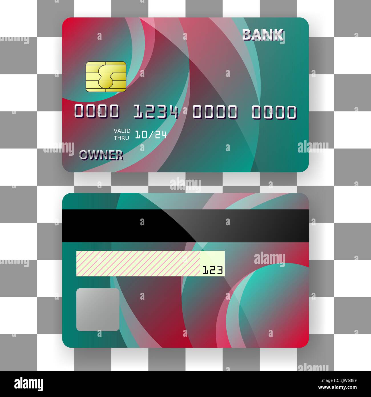 banking card template background wave pattern 3d. template for poster ...