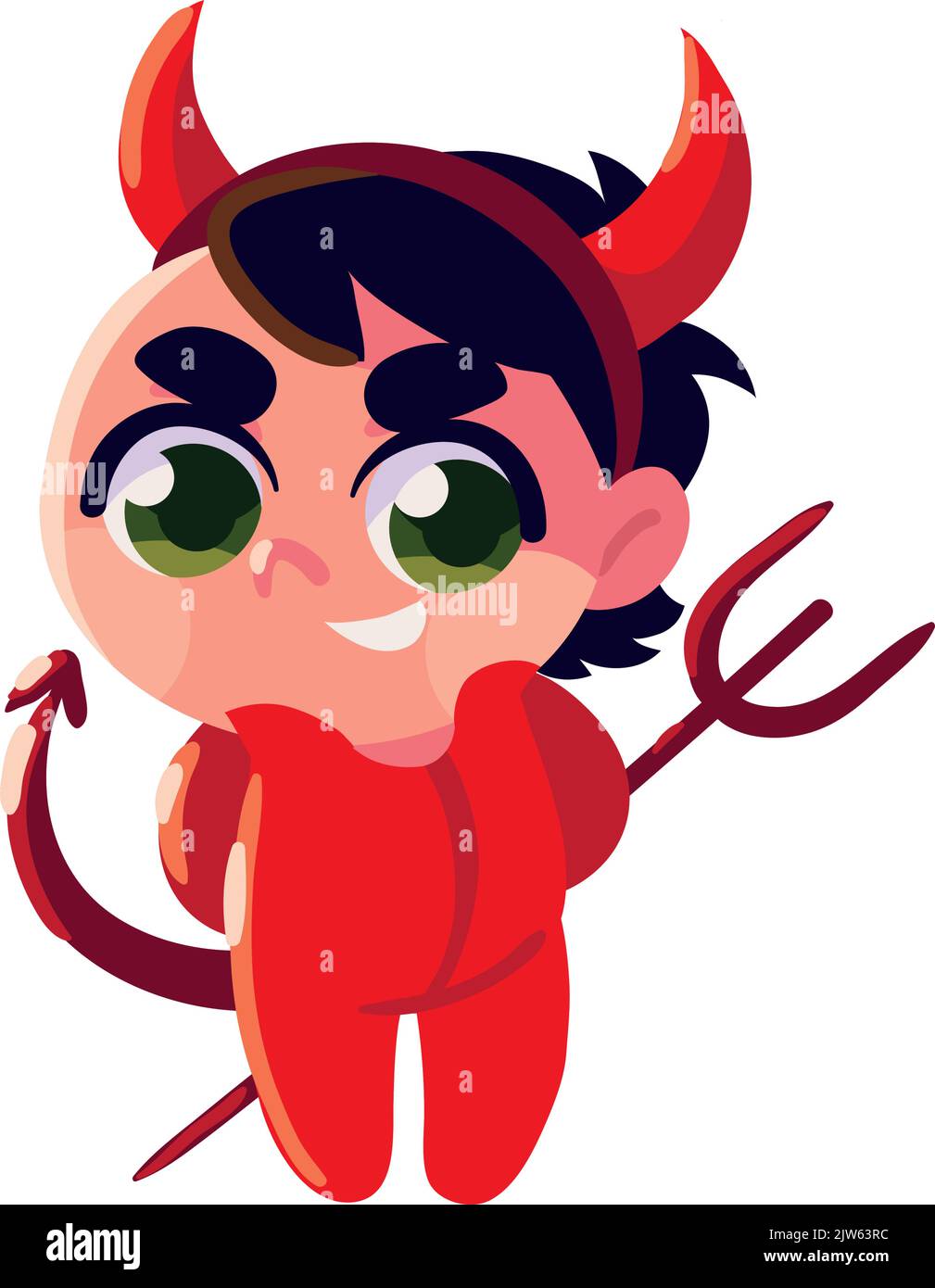 boy wearing devil costume Stock Vector Image & Art - Alamy
