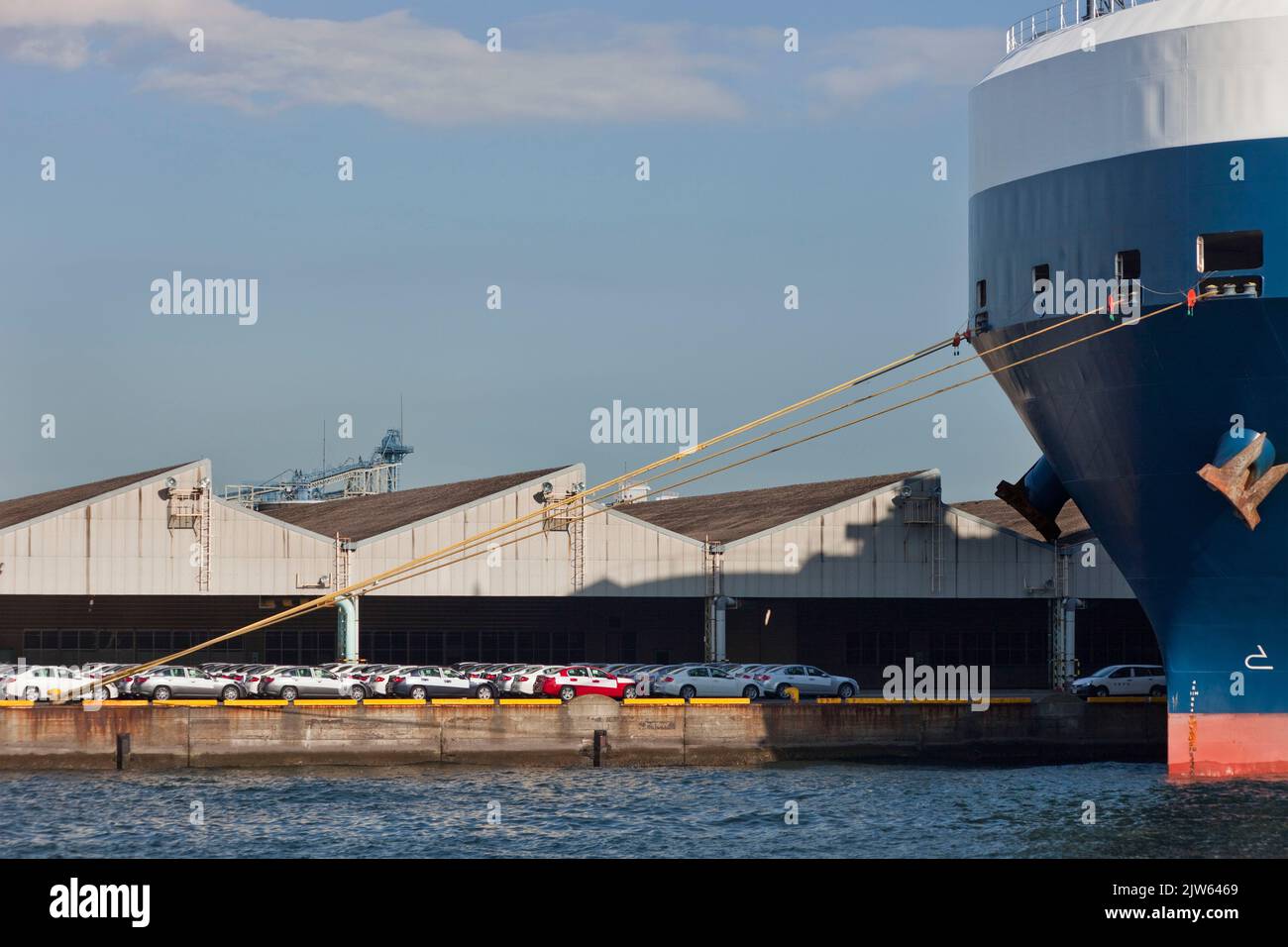 New cars loaded on ship port Yokohama Japan H Stock Photo - Alamy