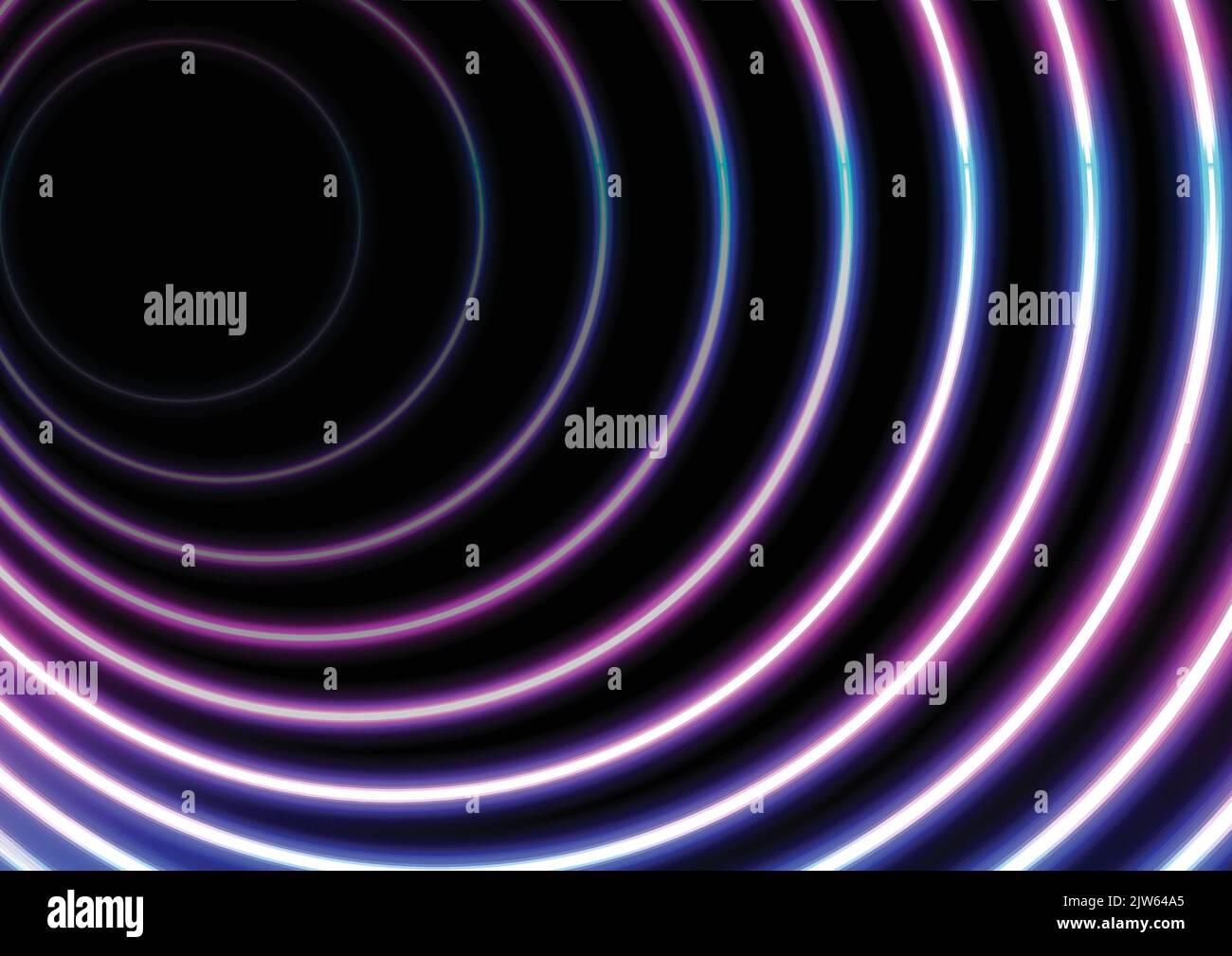 Blue ultraviolet neon glowing circles abstract retro background. Vector ...