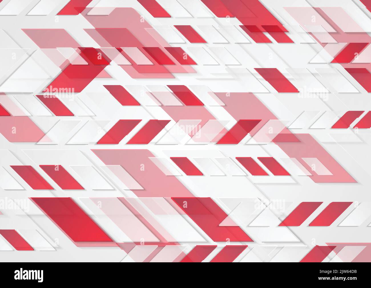 Bright red tech geometric abstract background. Vector design Stock ...