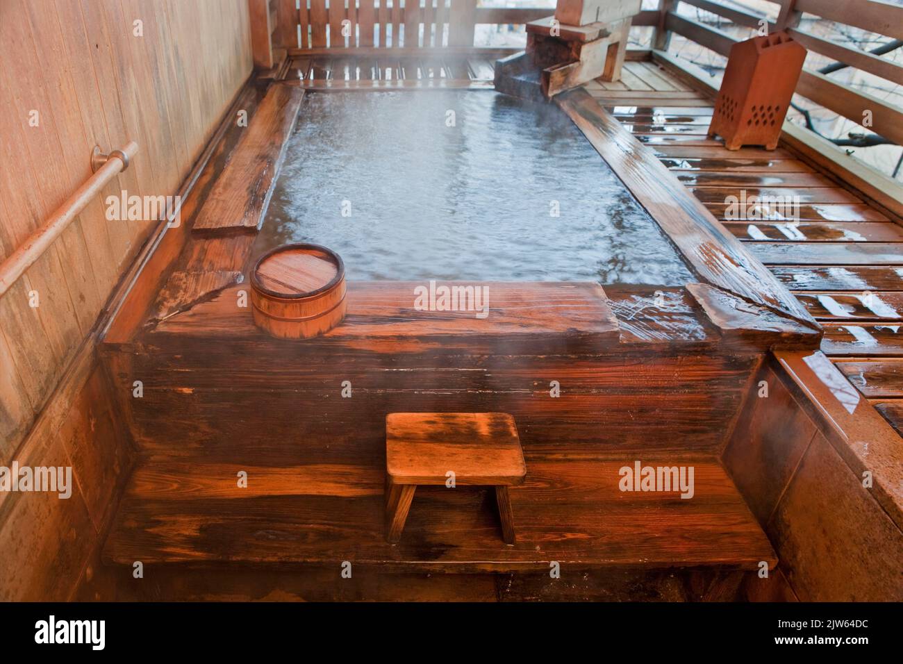 Outdoor bath onsen Ikaho Japan 3 Stock Photo - Alamy