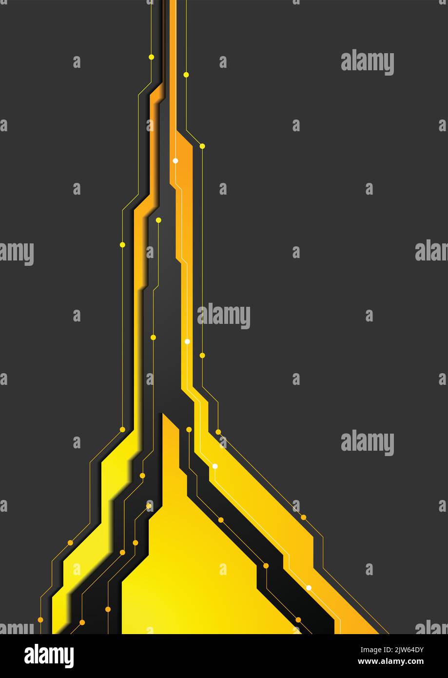 Bright orange hi-tech circuit board background. Vector design Stock ...