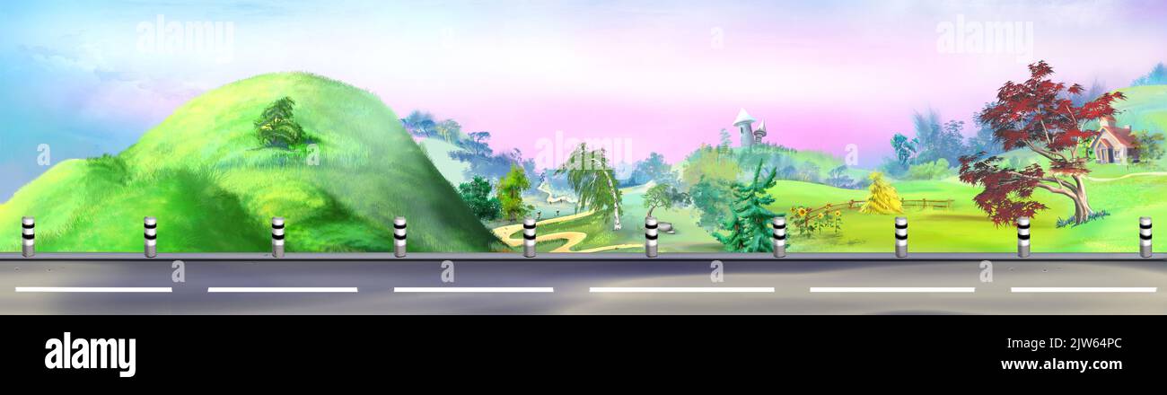 Summer suburban highway on sunny hi-res stock photography and images ...
