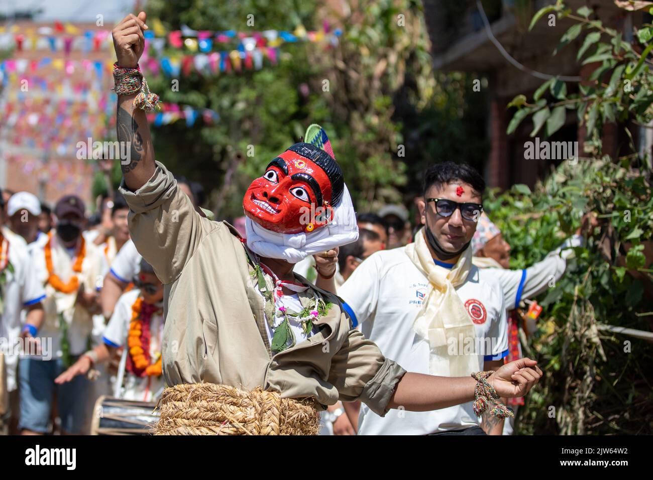 Newari people mask hi-res stock photography and images - Alamy