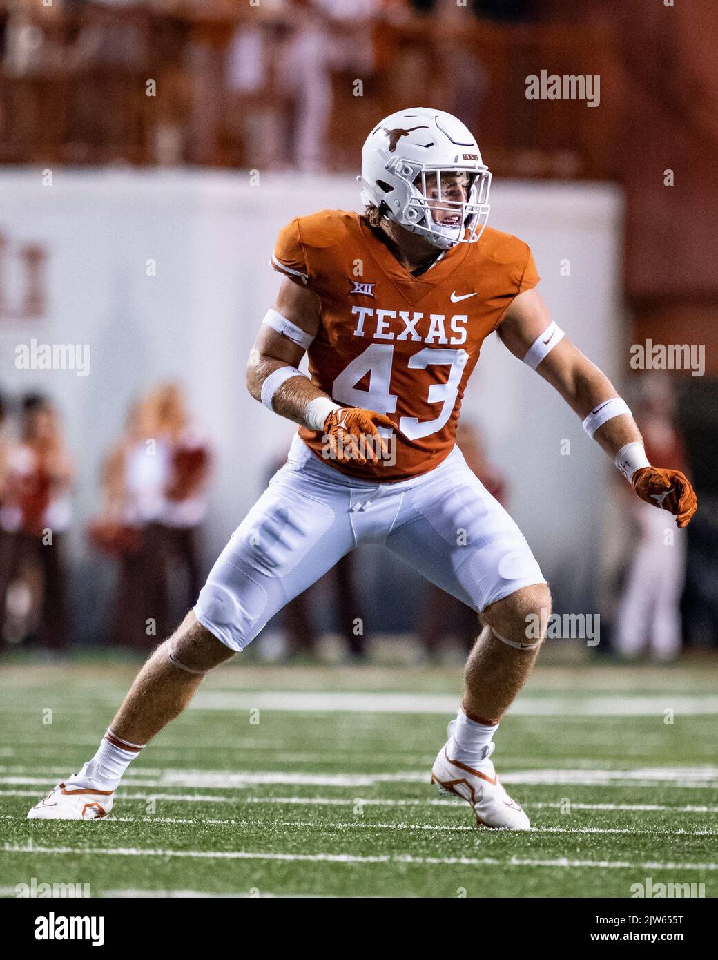 September 9, 2022. Jett Bush #43 of the Texas Longhorns in action vs ...