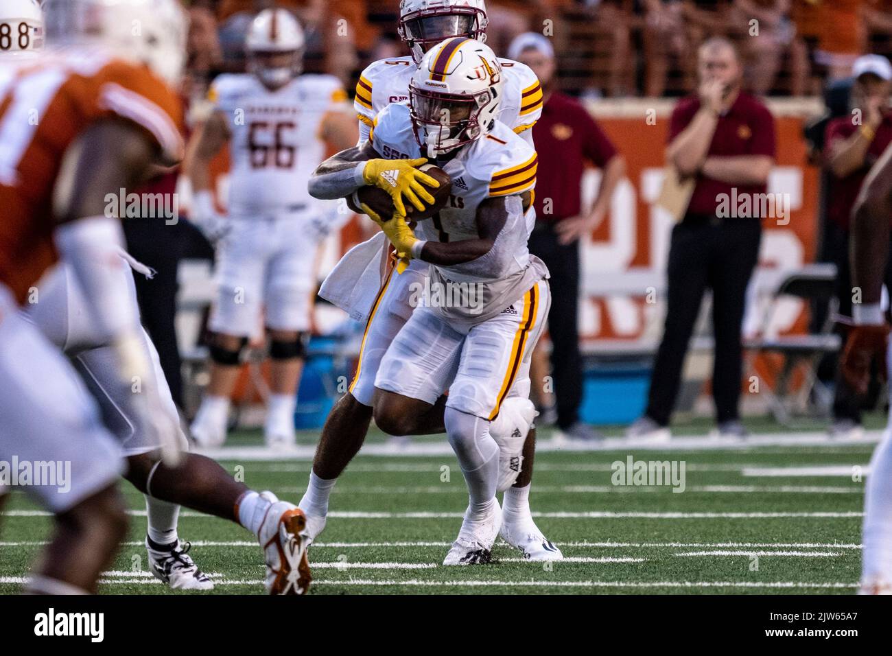 September 9, 2022. Andrew Henry #1 of the UL Monroe Warhawks in action ...