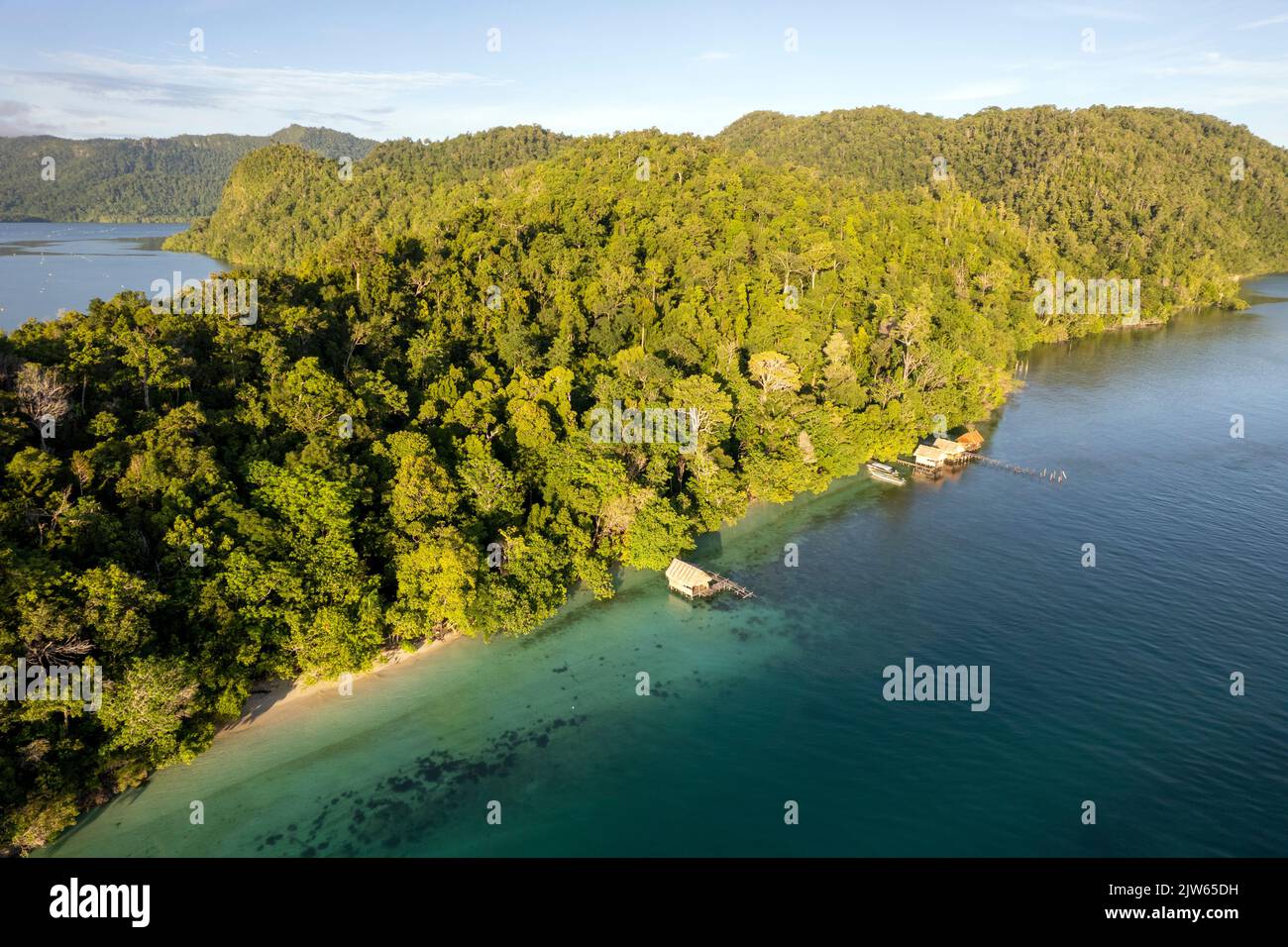 Aerial view of Batanta Island, Raja Ampat Indonesia Stock Photo - Alamy
