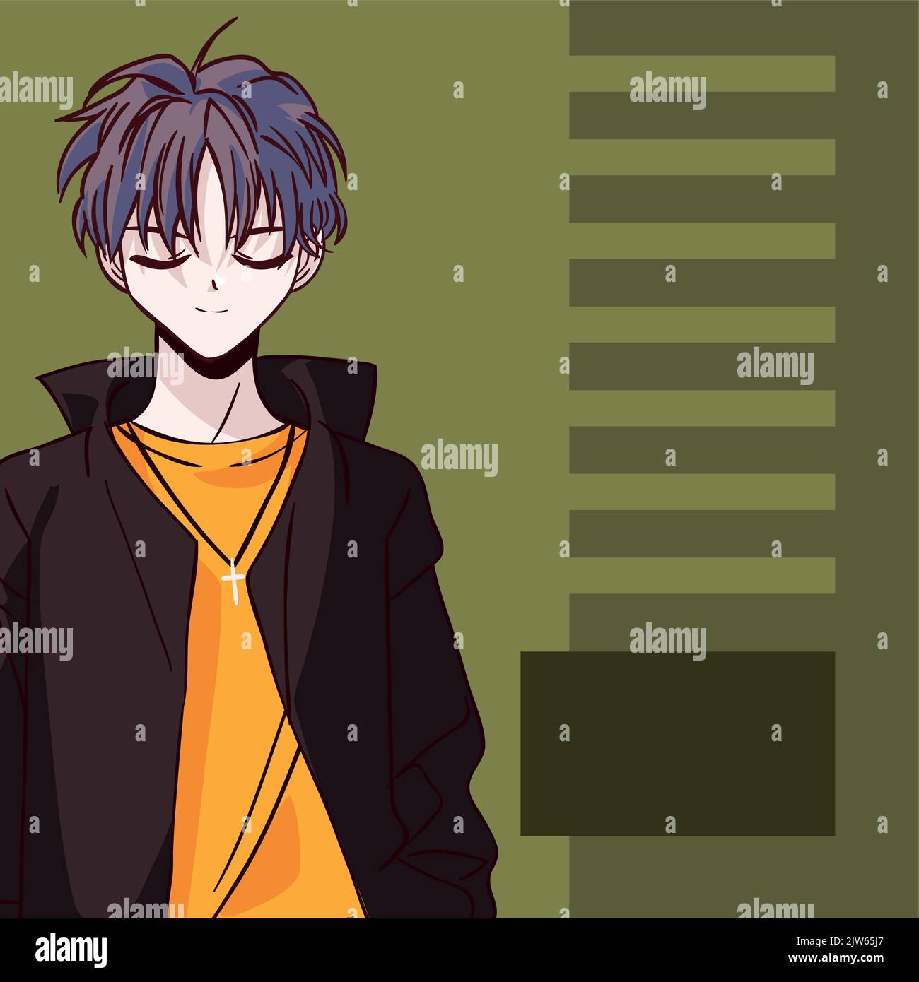 anime guy character Stock Vector Image & Art - Alamy