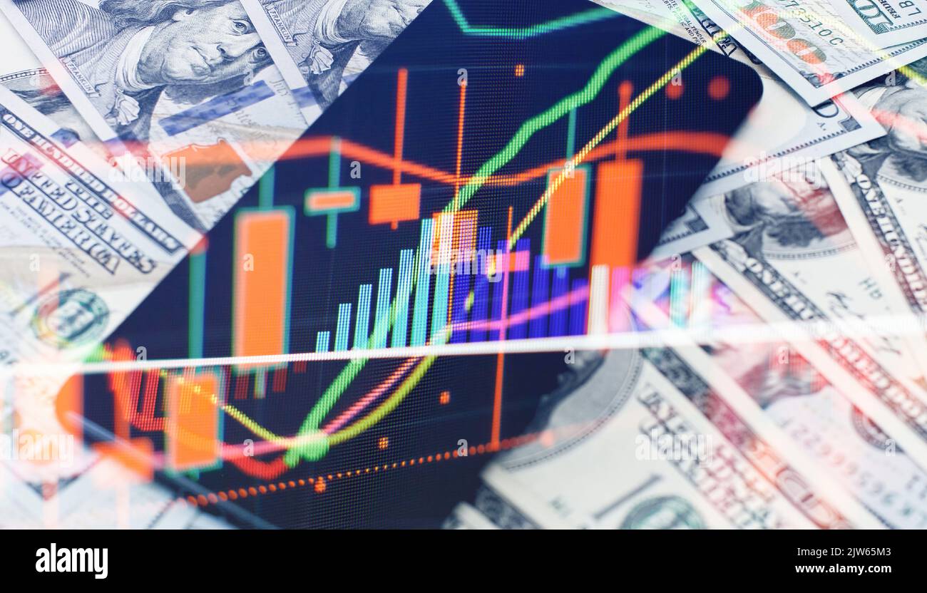 Stock exchange business screen data graph background. Background with ...