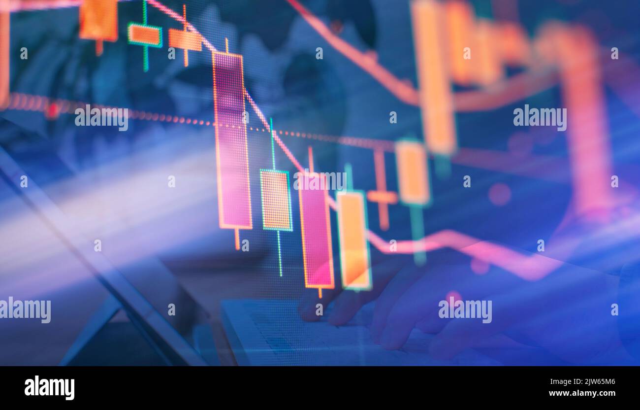 Stock exchange business screen data graph background. Background with ...