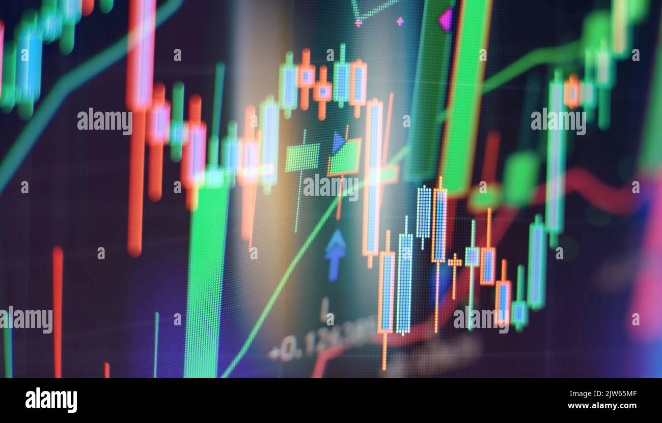 Market Analyze. Bar graphs, Diagrams, financial figures. Abstract ...
