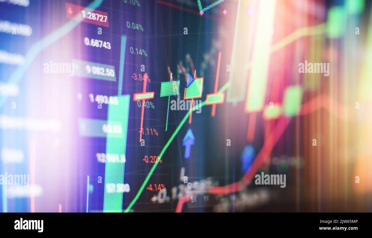 Market Analyze. Bar graphs, Diagrams, financial figures. Abstract ...