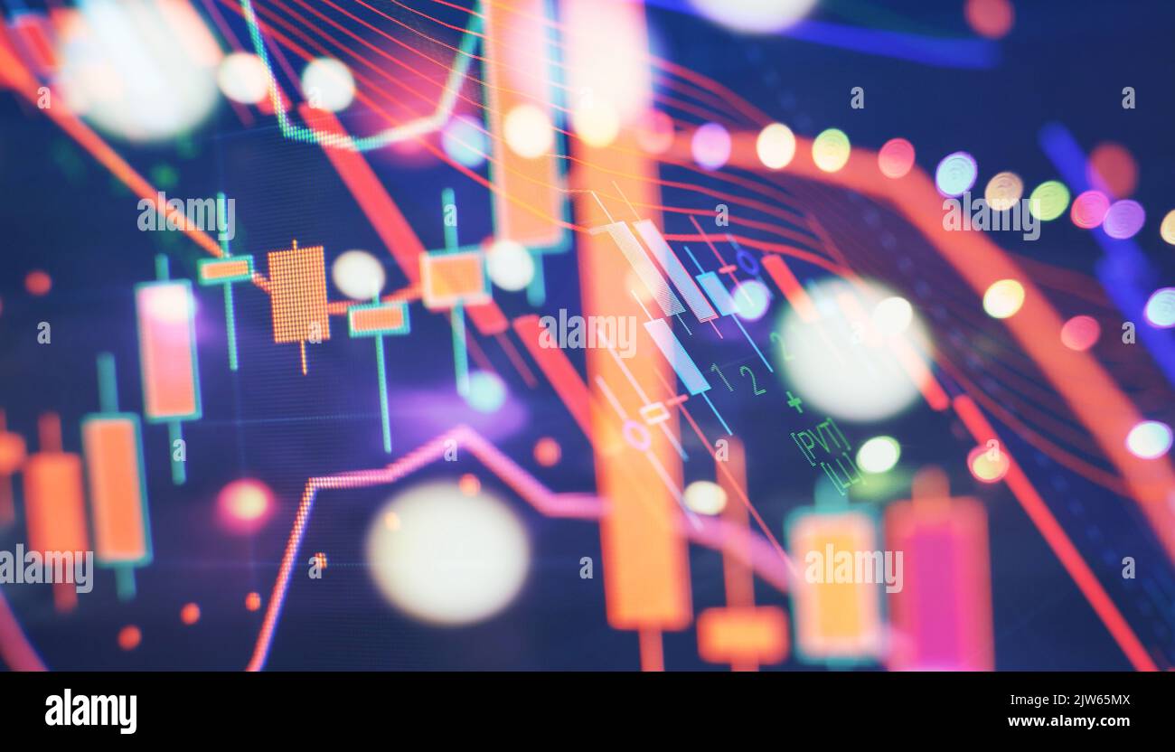 Market Analyze. Bar graphs, Diagrams, financial figures. Abstract ...