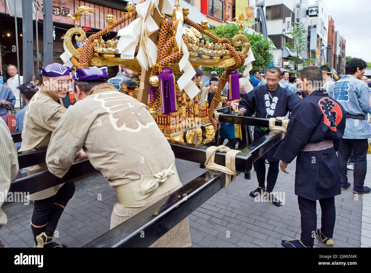 Portable shrine festival Asakusa Tokyo Japan Sanja Matsuri (three ...