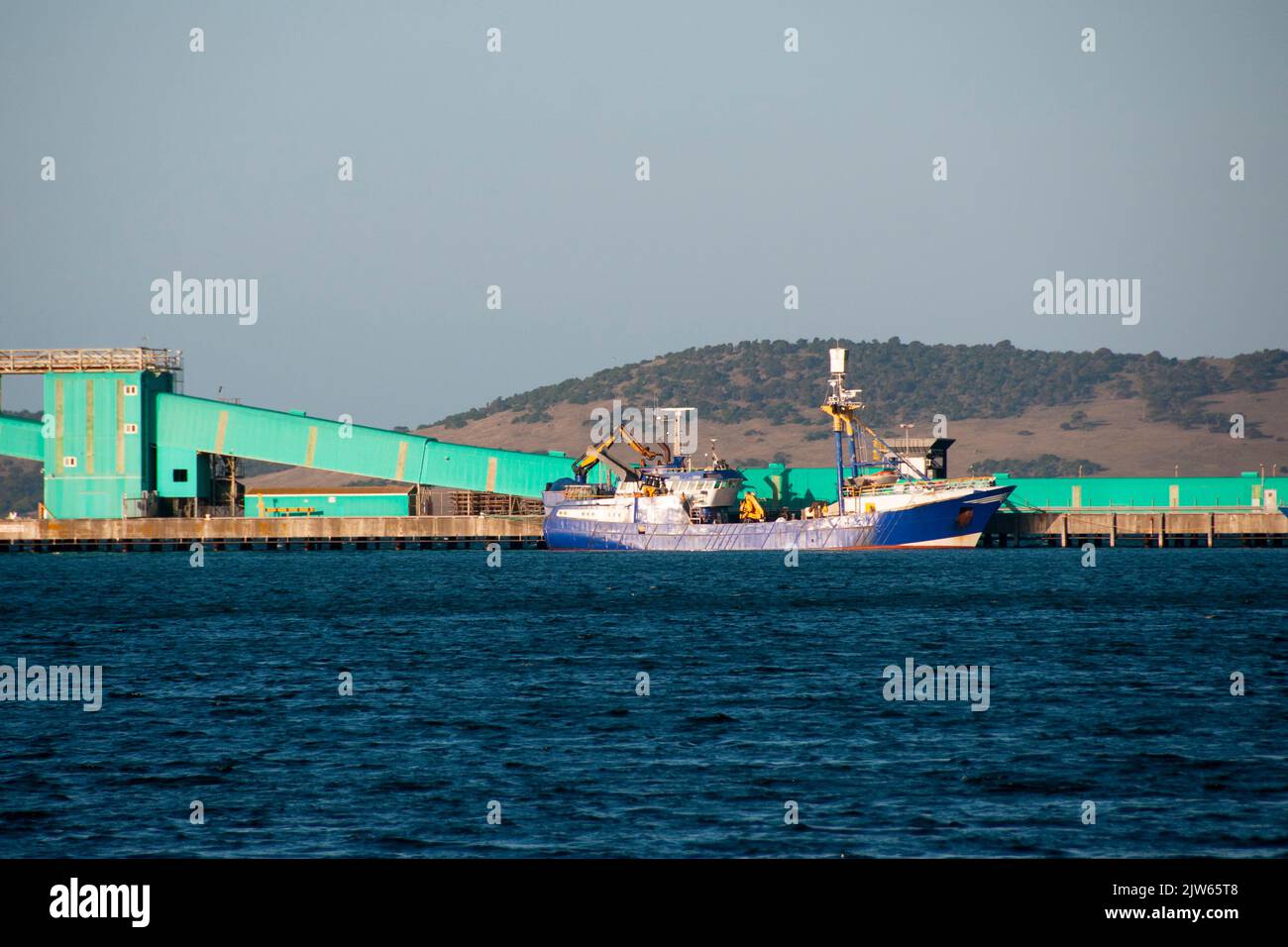 Grain Outloader in Port Lincoln - South Australia Stock Photo - Alamy