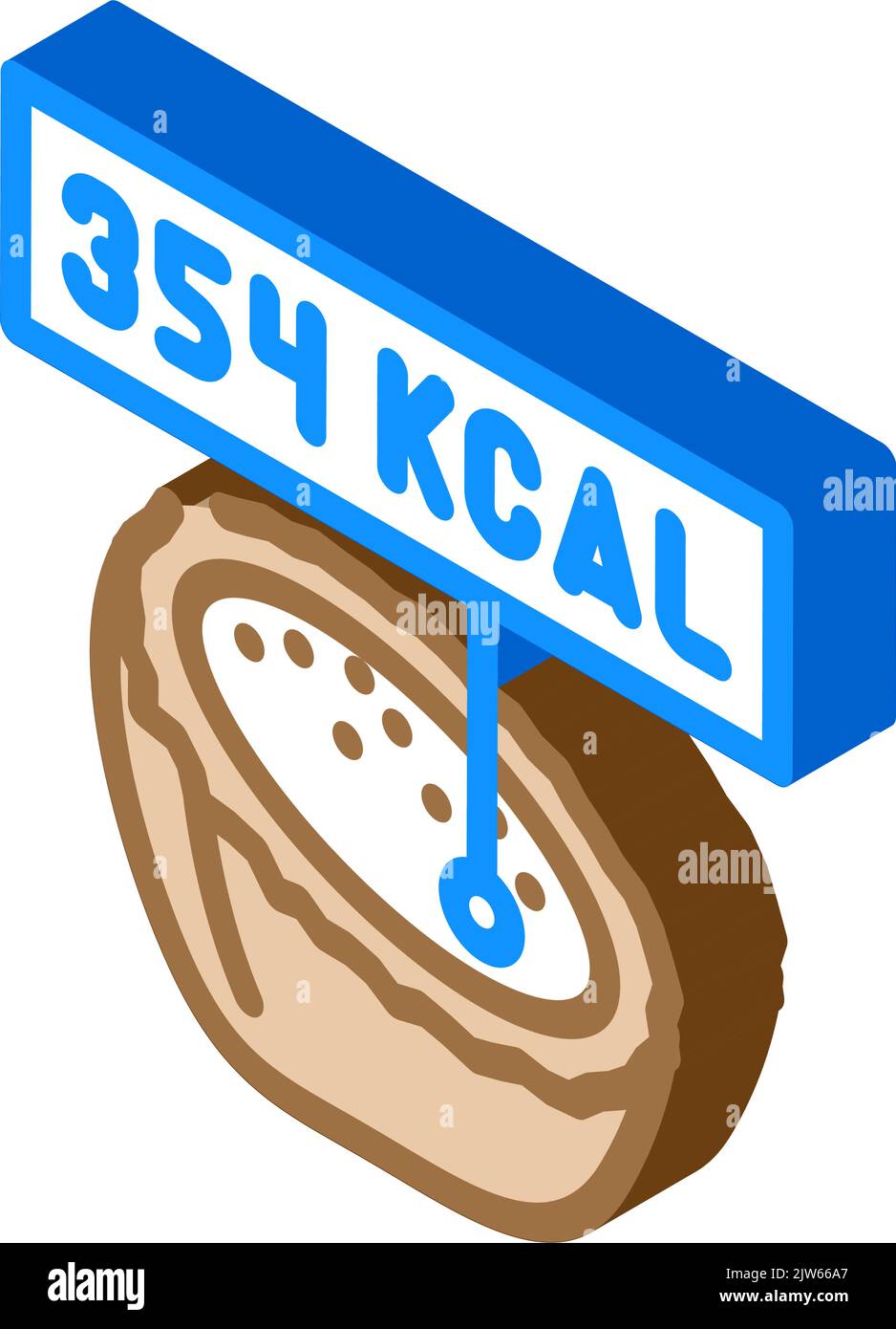 nutritional energy value isometric icon vector illustration Stock ...