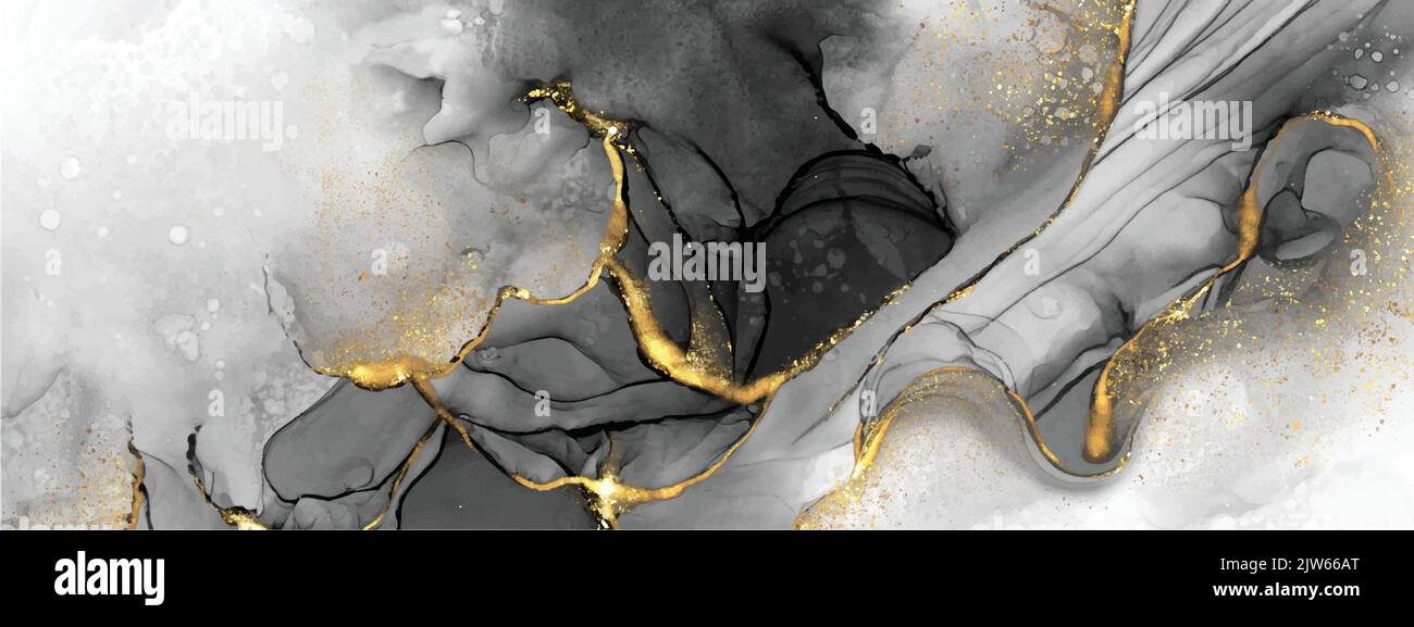 Abstract fluid art with alcohol ink technique painting, and decorated ...