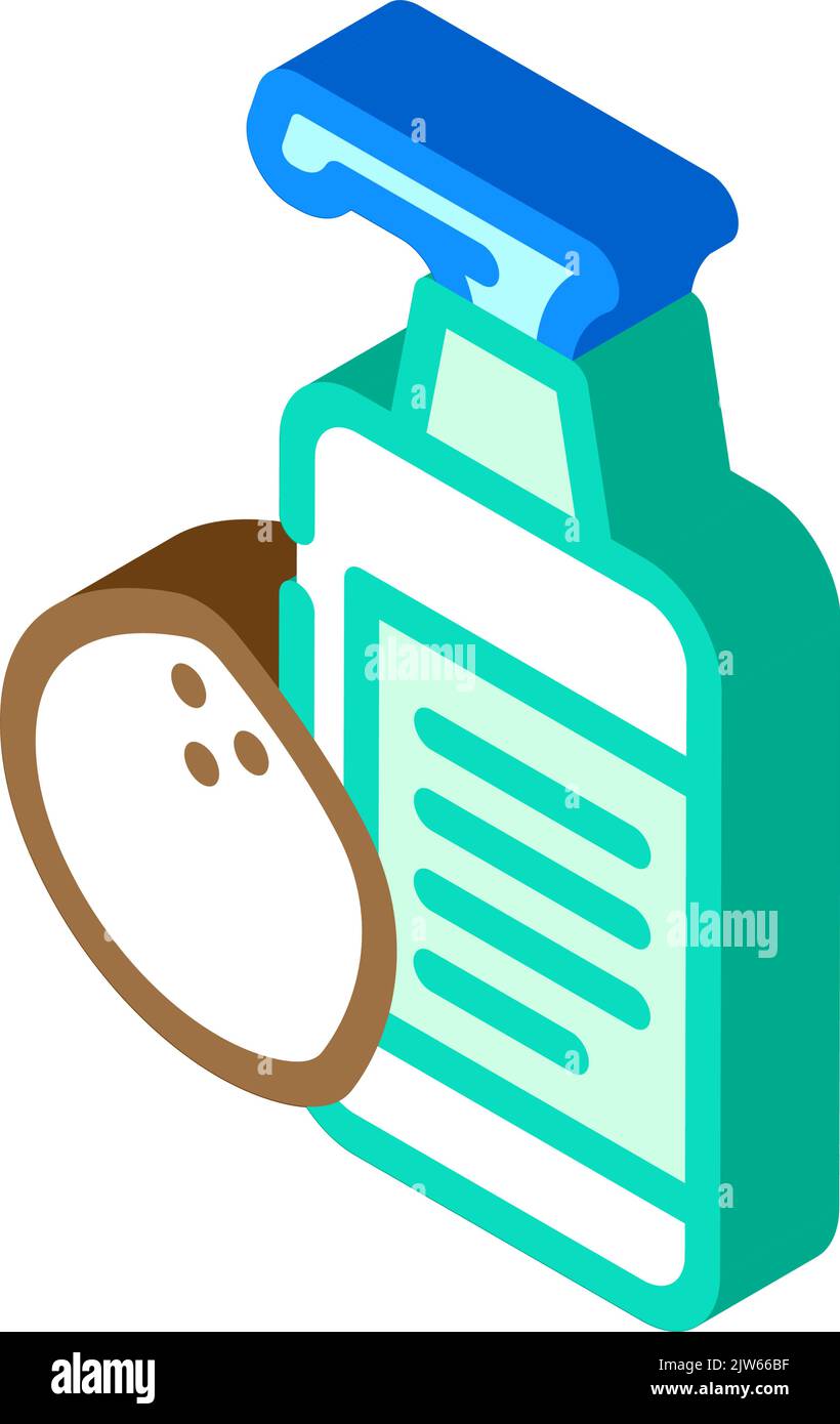 Oil coconut icon isometric Stock Vector Images - Alamy