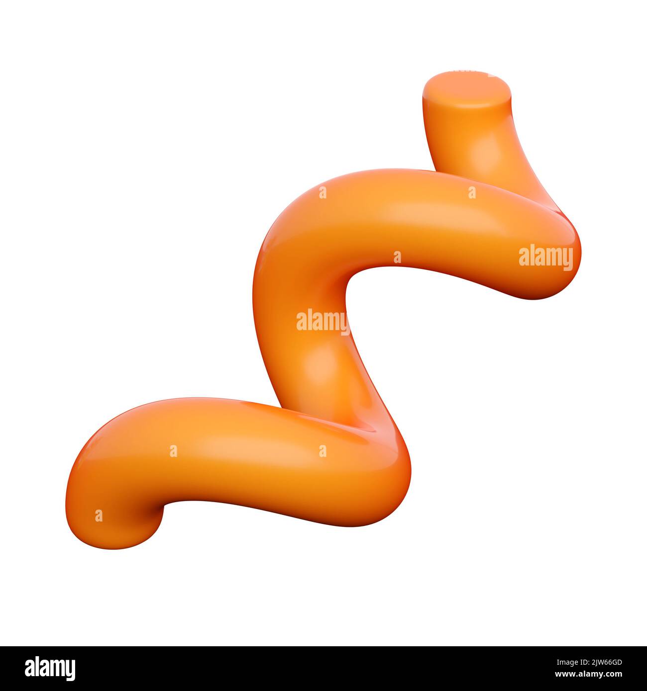3d orange abstract spiral. High quality isolated render Stock Photo - Alamy